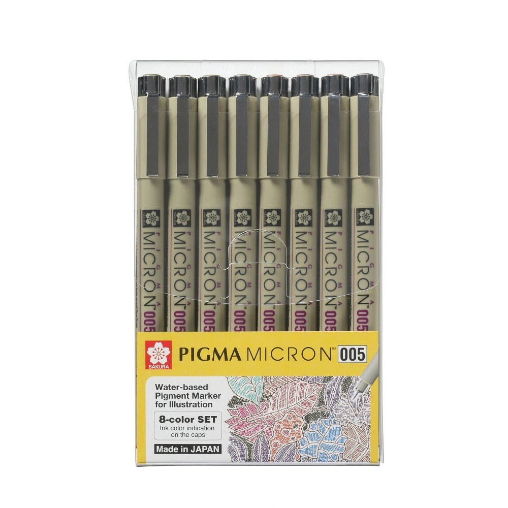Sakura Pigma Micron 05 Pen Colour Set 8 Pens – Art Parts Fine Arts Supplies