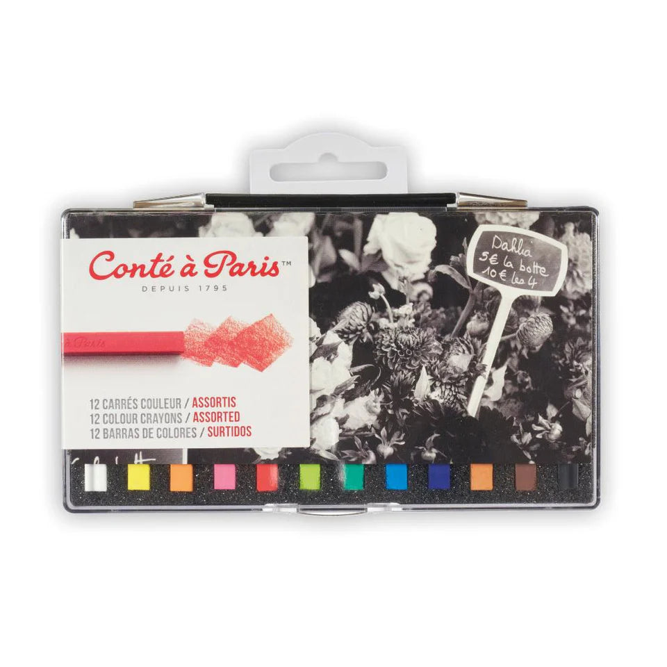 Conte Carre Crayons - Set 12 - Conté à Paris – Art Parts Fine Arts Supplies